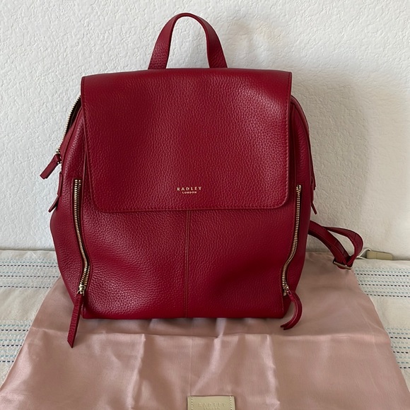 RADLEY LONDON | Bags | Radley London Red Leather Backpack | Poshmark